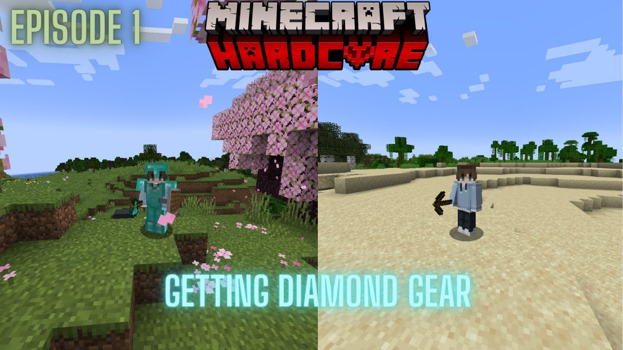 Getting full diamond armour on the first episode of Minecraft HARDCORE ...
