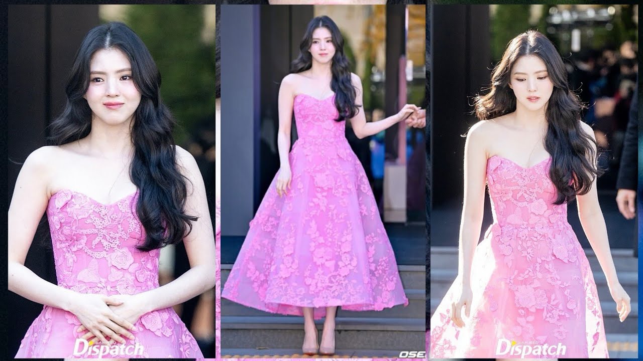 Han So Hee Looks Dazzling Beautiful in a pink floral gown - YouTube