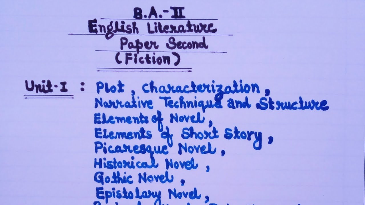 Syllabus of Ba second year for kanpur university in English literature ...