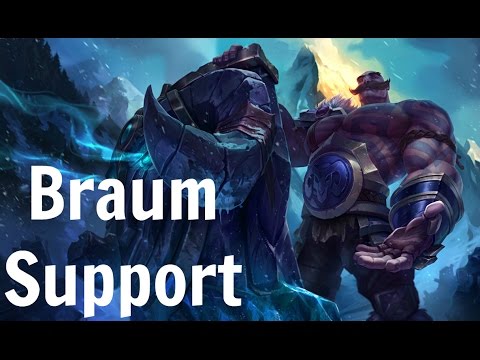 Braum Support Season 7 - Live Full Game Commentary - League of Legends ...