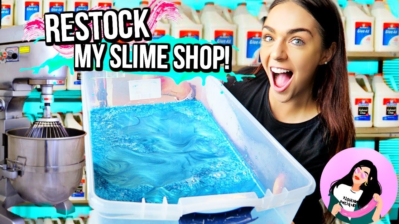 RESTOCK MY SLIME SHOP WITH ME GIANT NICHOLE JACKLYNE RESTOCK!! 1,500 ...