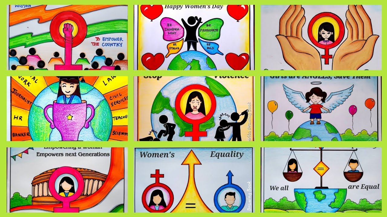 Womens Equality Day Drawing ideas| Stop Violence Against Women Drawing ...