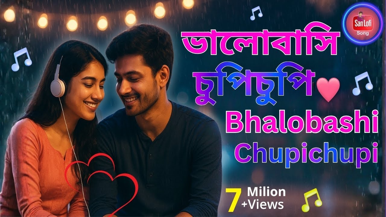 ভালোবাসি চুপিচুপি Bhalobashi Chupichupi💖Romantic Chill Bangla Lofi ...