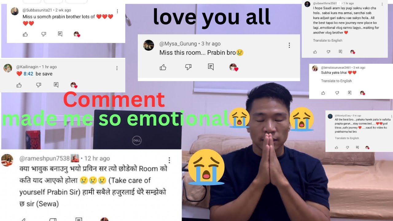 First time reacting on comments , made me so emotional😭 @thank you so ...