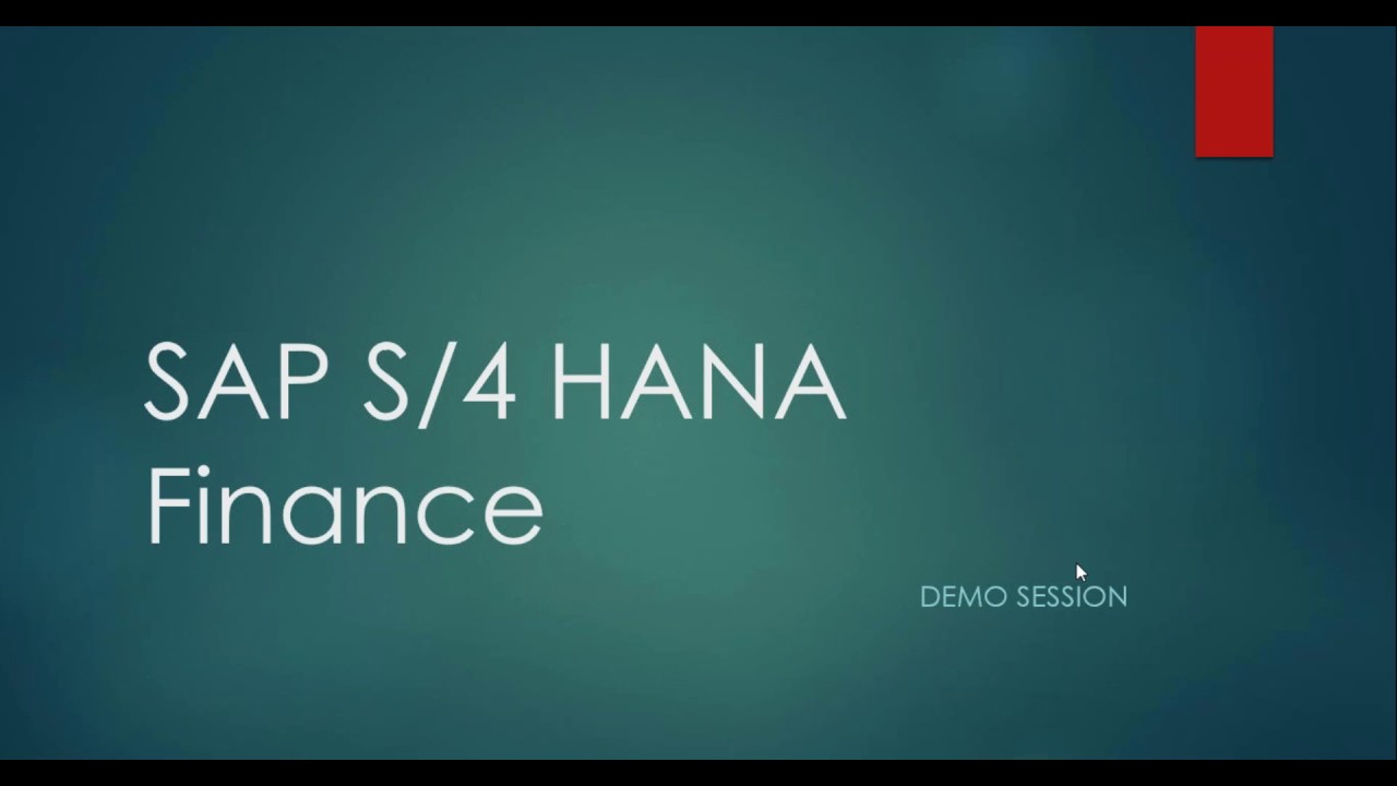 SAP S4 HANA SIMPLE FINANCE 1610 DEMO SESSION YouTube sap-s4-hana-simple-finance-1610-demo-session-youtube