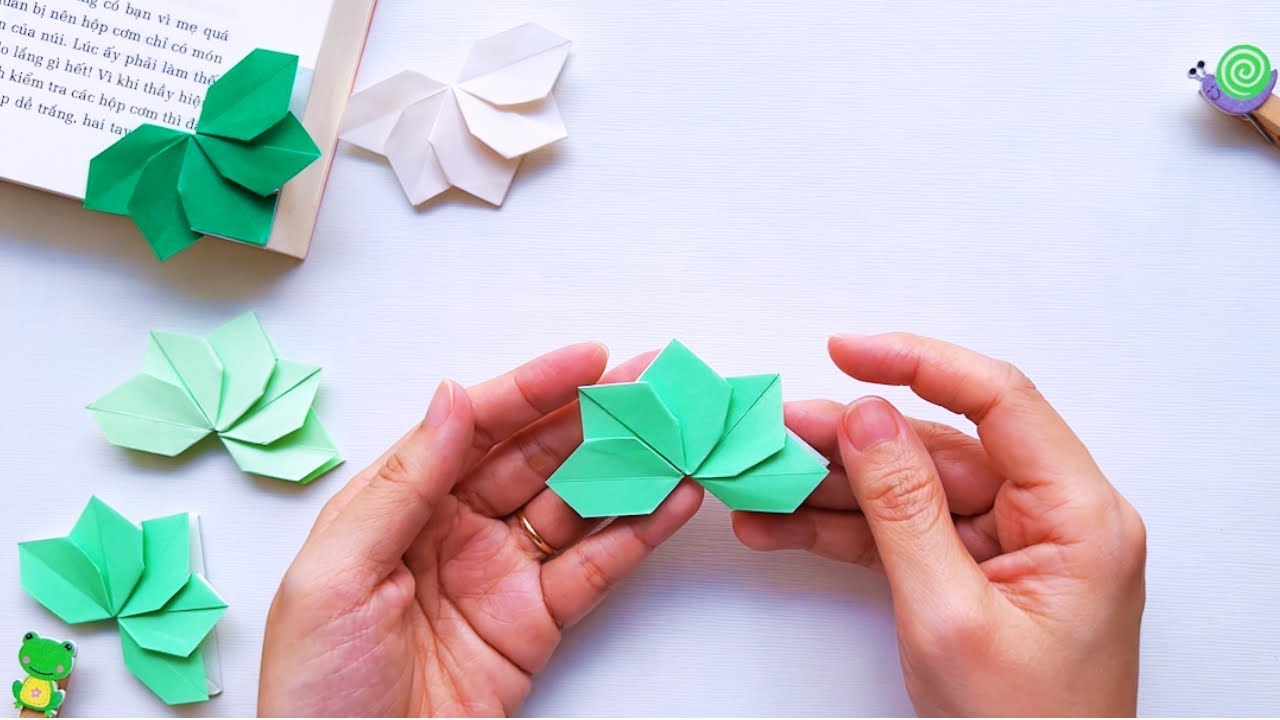 BOOKMARK: Flowers/Leaves | Paper Easy Craft【Origami】 - YouTube