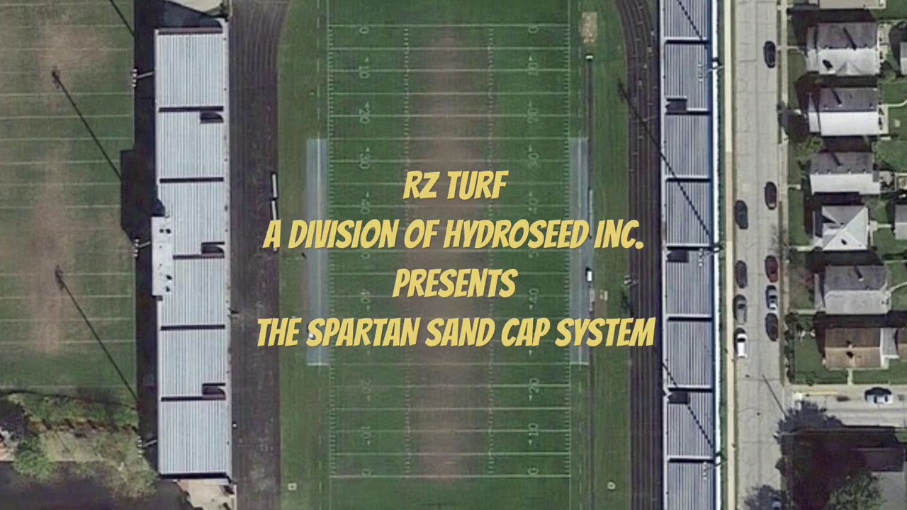 RZ Turf “Spartan Sand Cap” Athletic Turf Field trenching drainage ...