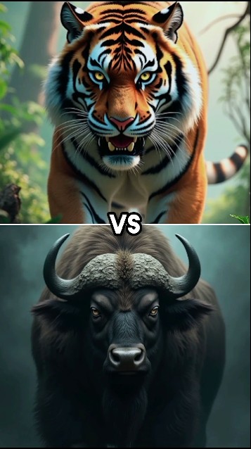 Tiger vs buffalo. - YouTube