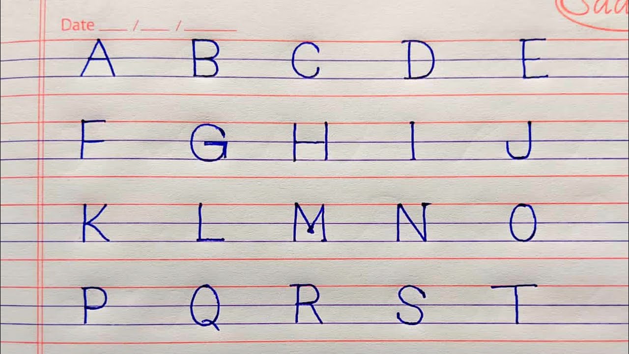 How To Write English Capital Alphabet ABC ️ English Capital letters ...