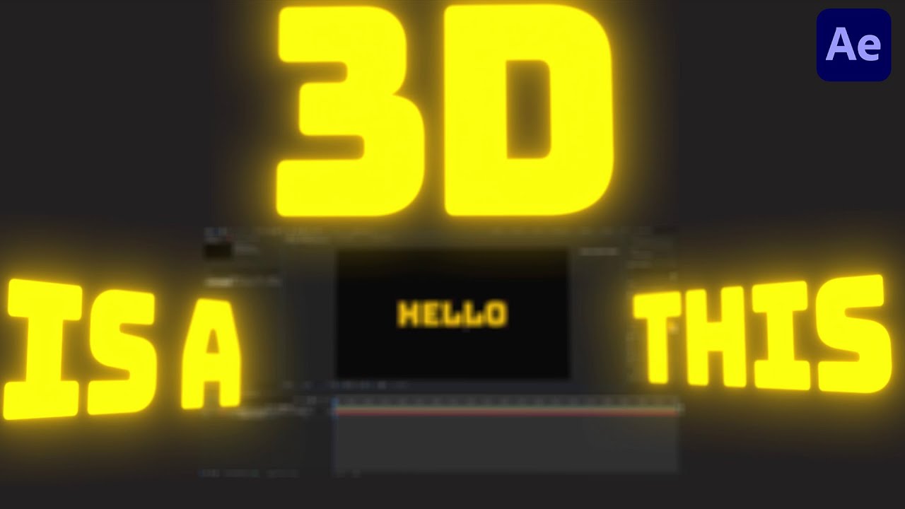 3D CAMERA TEXT ANIMATION TUTORIAL| AFTER EFFECT | @SSvideoediting07 - YouTube