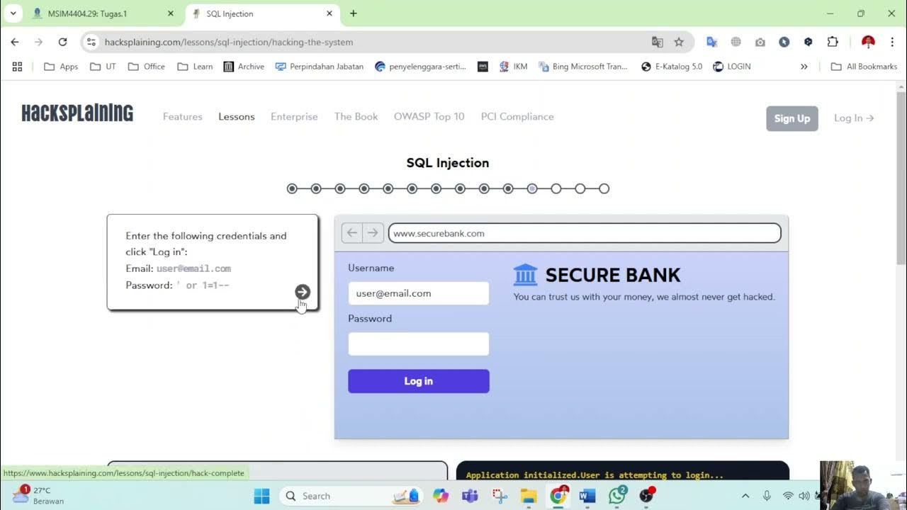 TUGAS 1 KEAMANAN JARINGAN SQL INJECTION - YouTube
