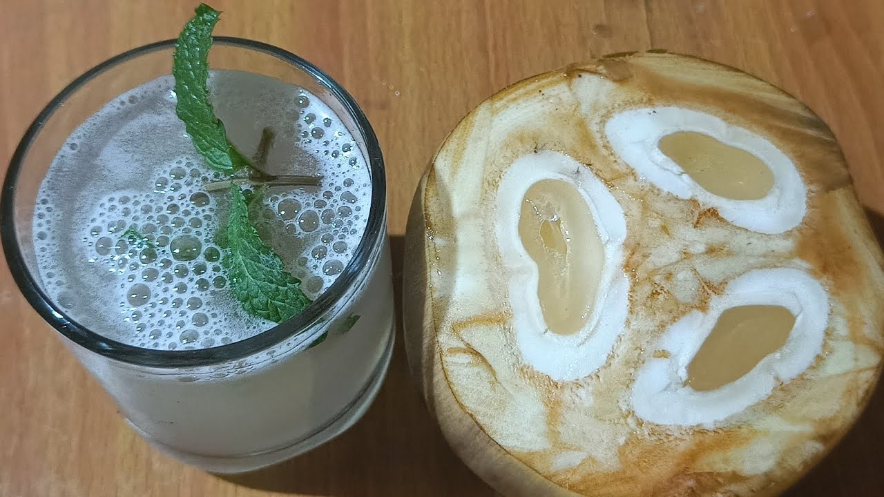 Traditional palmyra palm fruit drink making. - YouTube