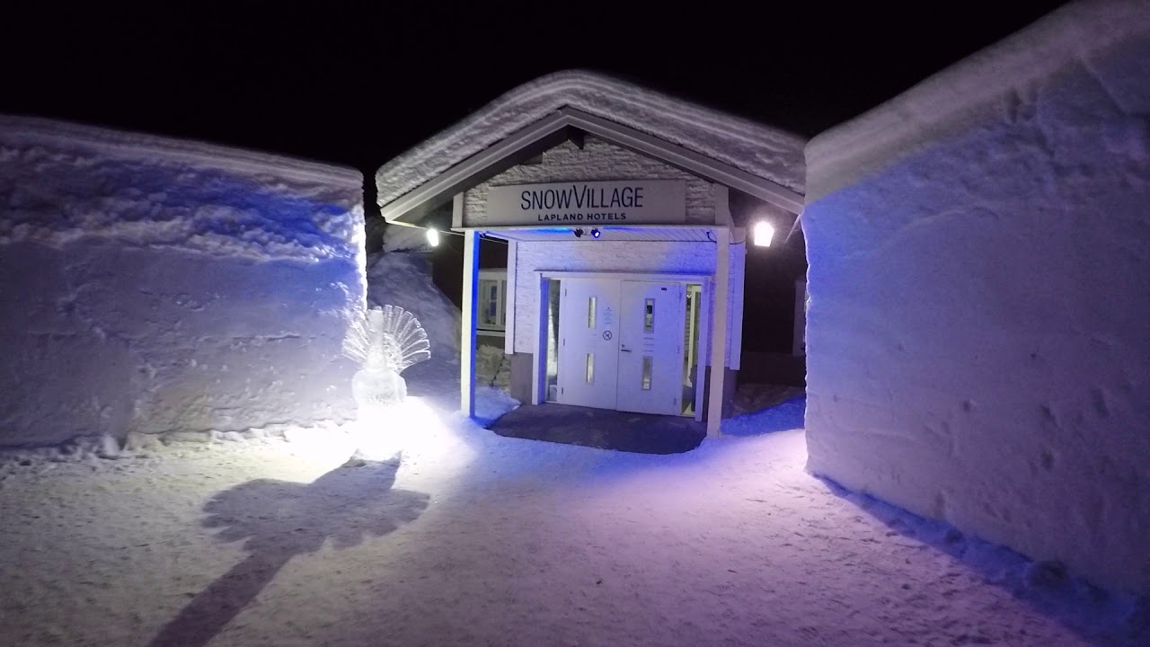 Night time ice hotel levi 2018 - YouTube