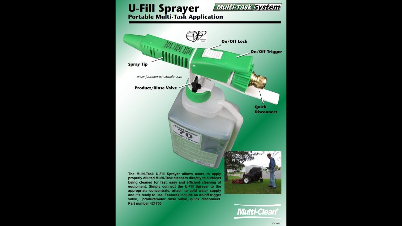 Multi-Clean U-fill Dispensers Foamer Sprayer and Fill Gun Multi Task ...