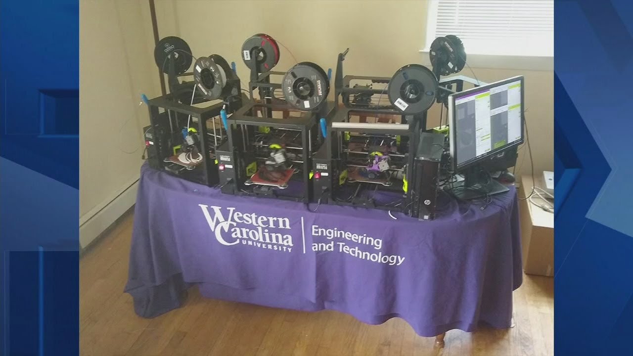 WCU students 3D-print PPE for healthcare providers - YouTube