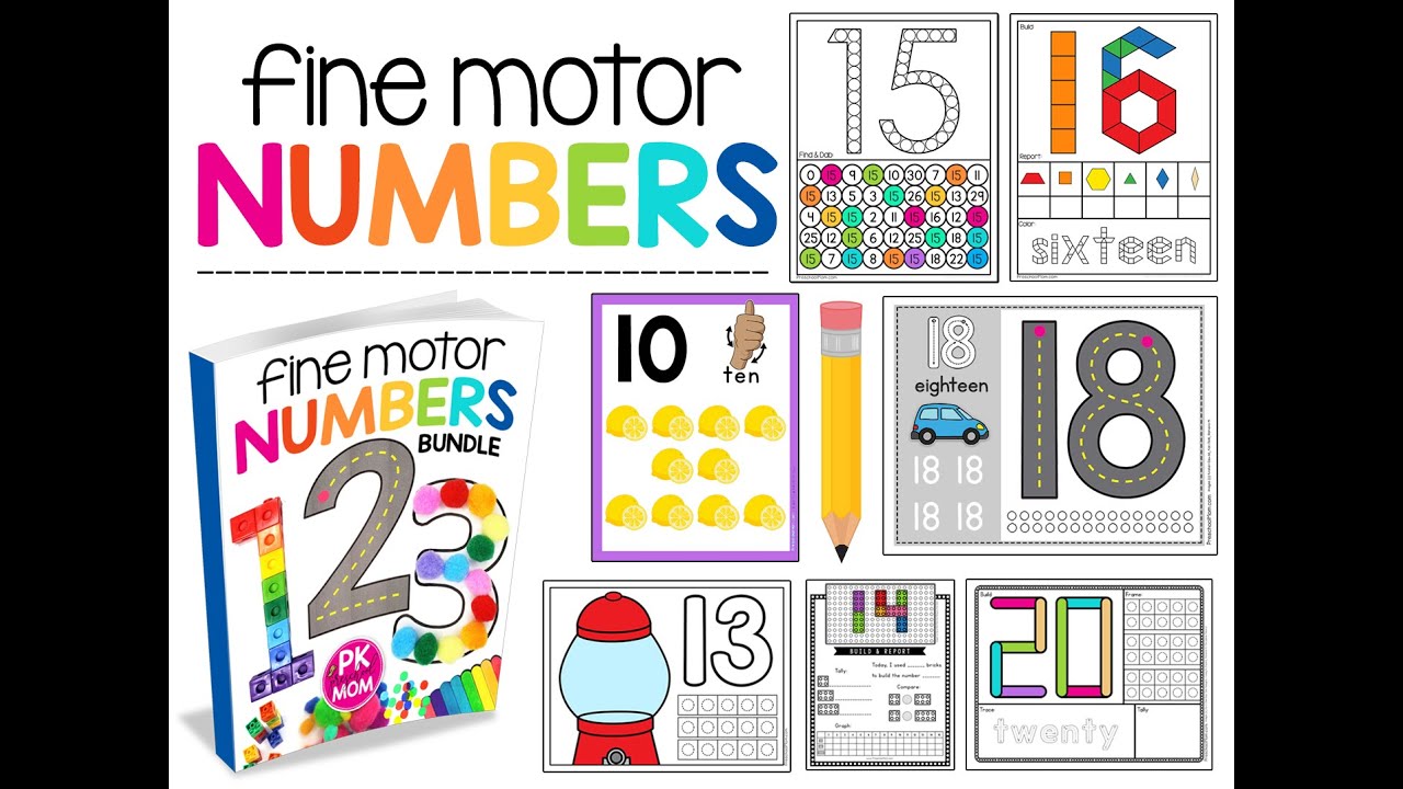 Fine Motor Number Bundle - YouTube