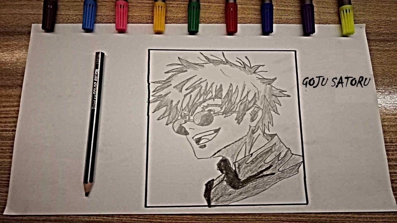 How TO Draw GOJU SATORU | Anime Drawing Step by Step - YouTube