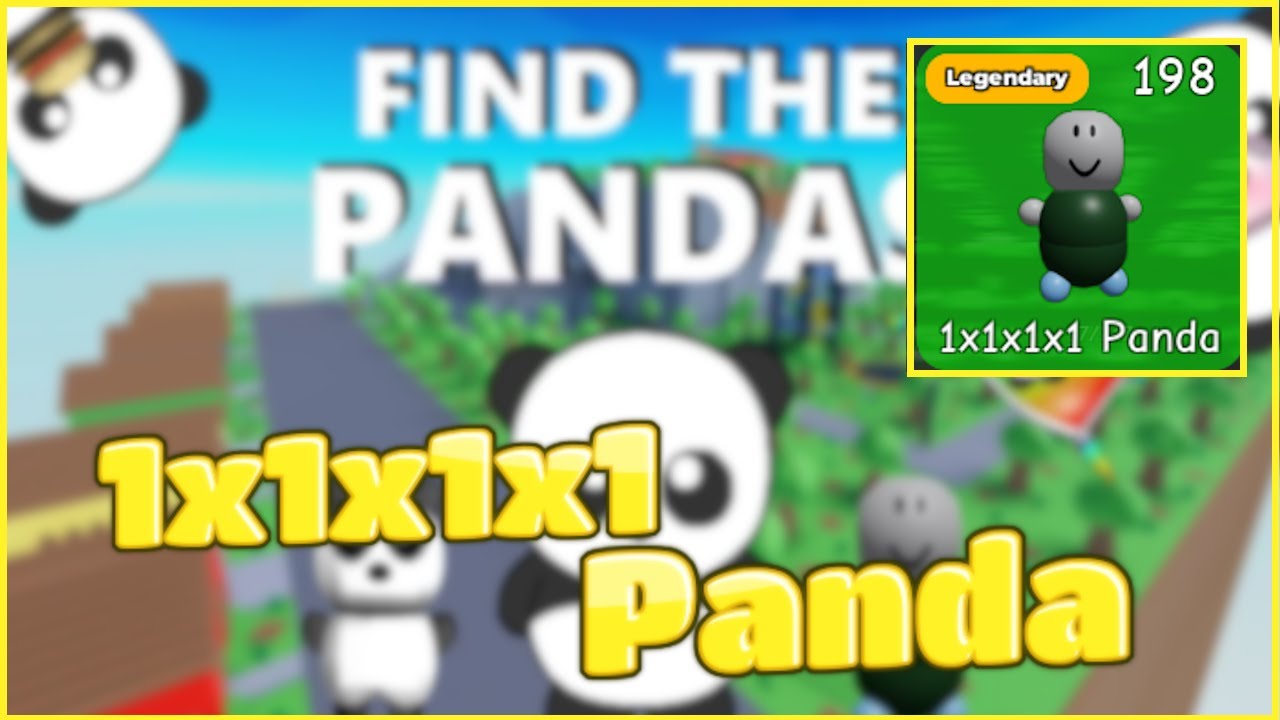 How to find the 1x1x1x1 Panda - Roblox - Find the Pandas! - YouTube