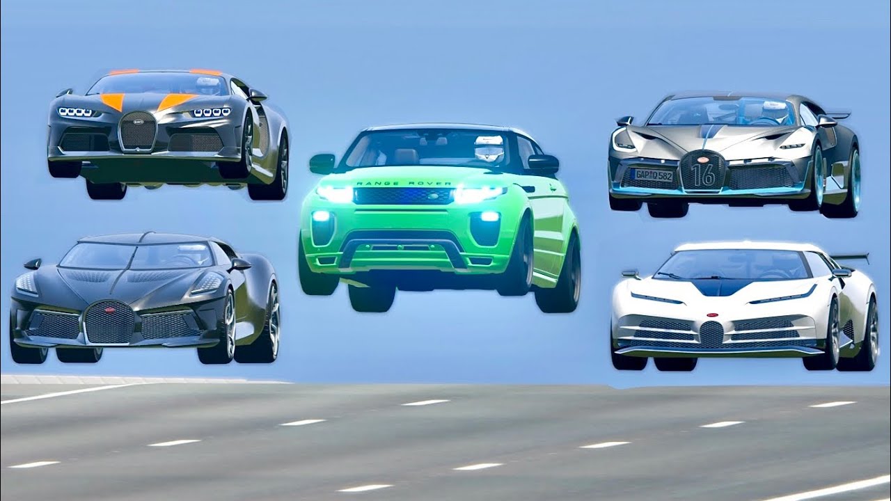 Range Rover Evoque Jet Engine vs Bugatti Hypercars - Drag Race 20 KM ...