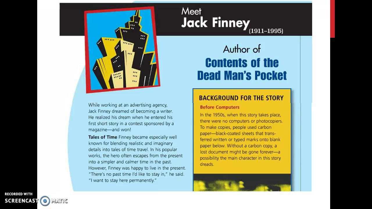 Contents of the Dead Man's Pocket Part 1 Amador Audio - YouTube