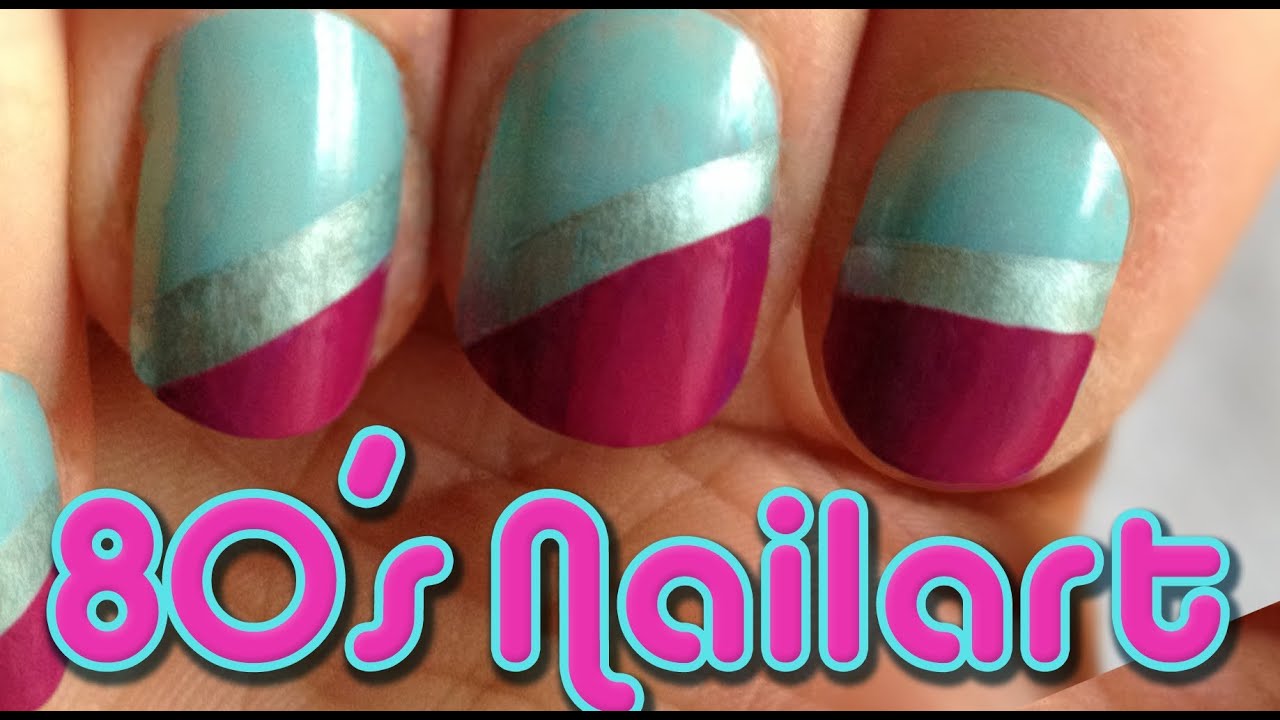Tutorial: How to do a superfast and easy 80´s nailart design - YouTube