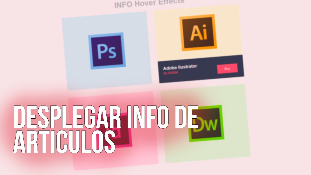 HTML: Info Hover Effects - YouTube