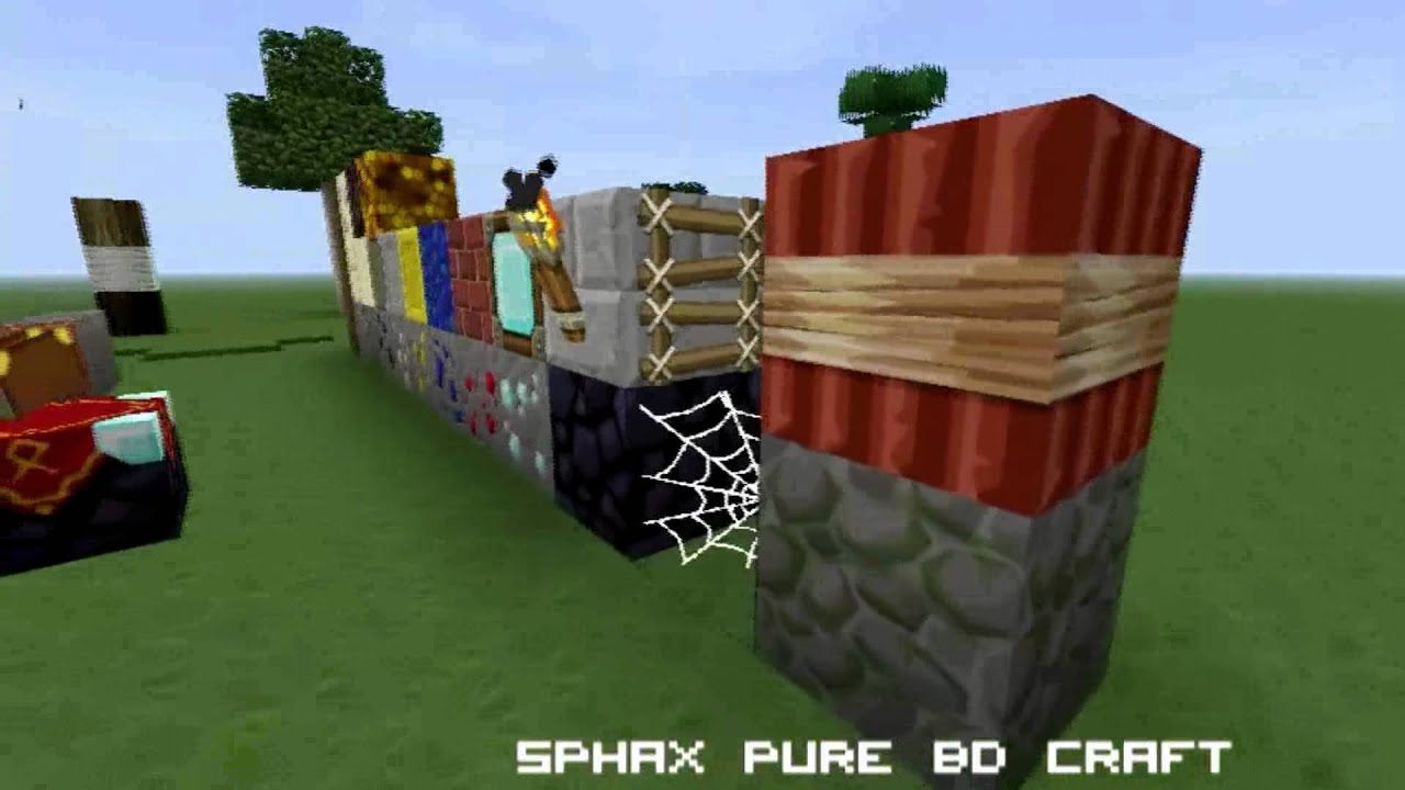 Minecraft: Texture Pack Showcase, Part 2 - "Sphax PureBDCraft (128x128 ...