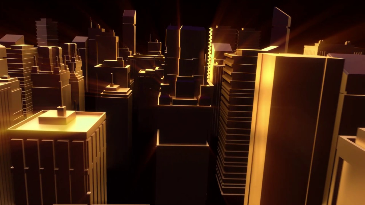 3D gold city logo intro - YouTube