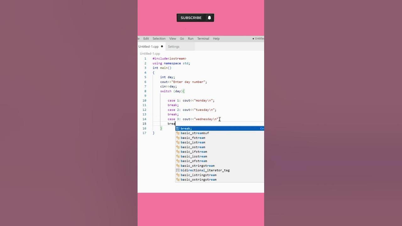 Switch Case In C Java Html Css Javascript Python Codewithharry