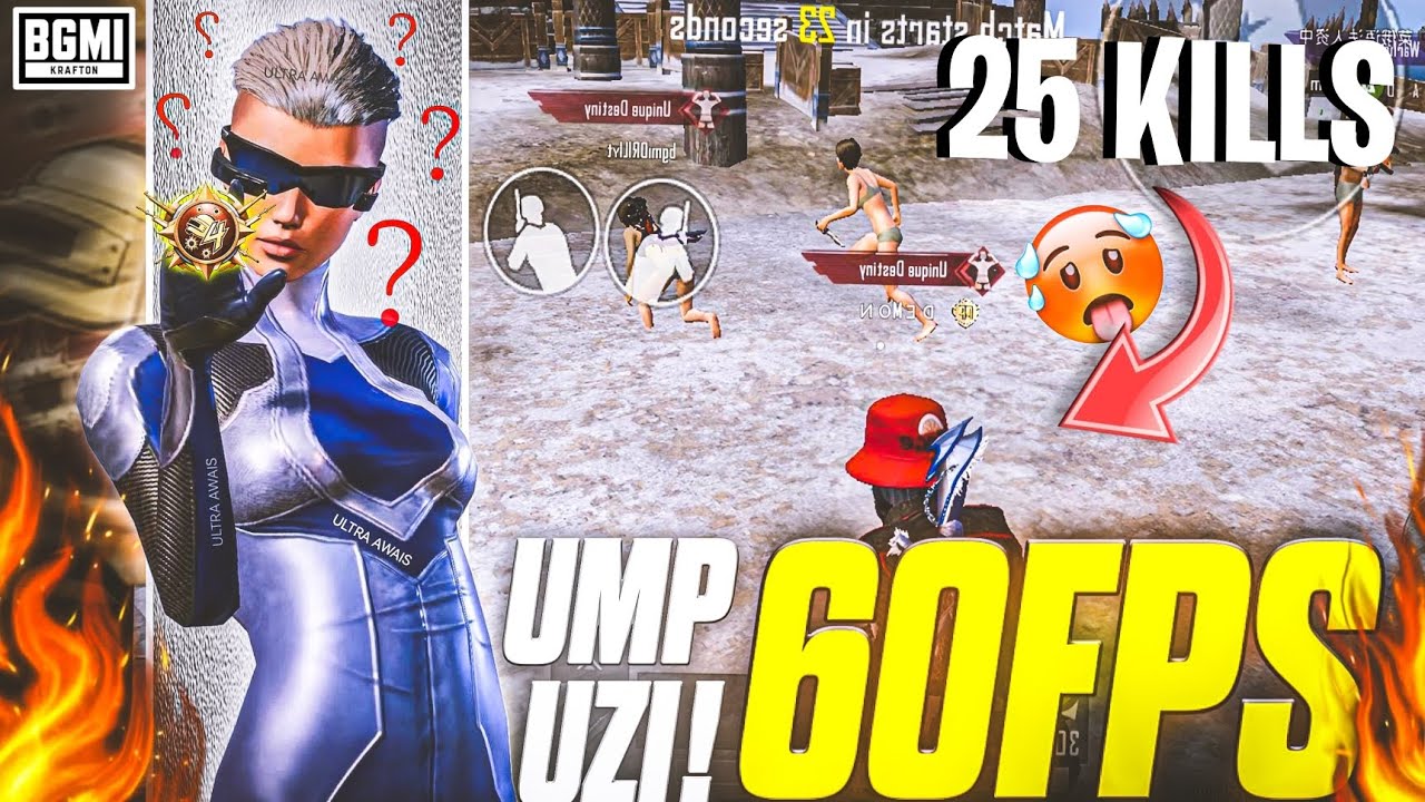 60 FPS IS DANGER ⚡ ONLY UMP X UZI CHALLENGE BGMI 3.6 UPDATE / INFINIX GT 10 PR0 20K 😱 - YouTube