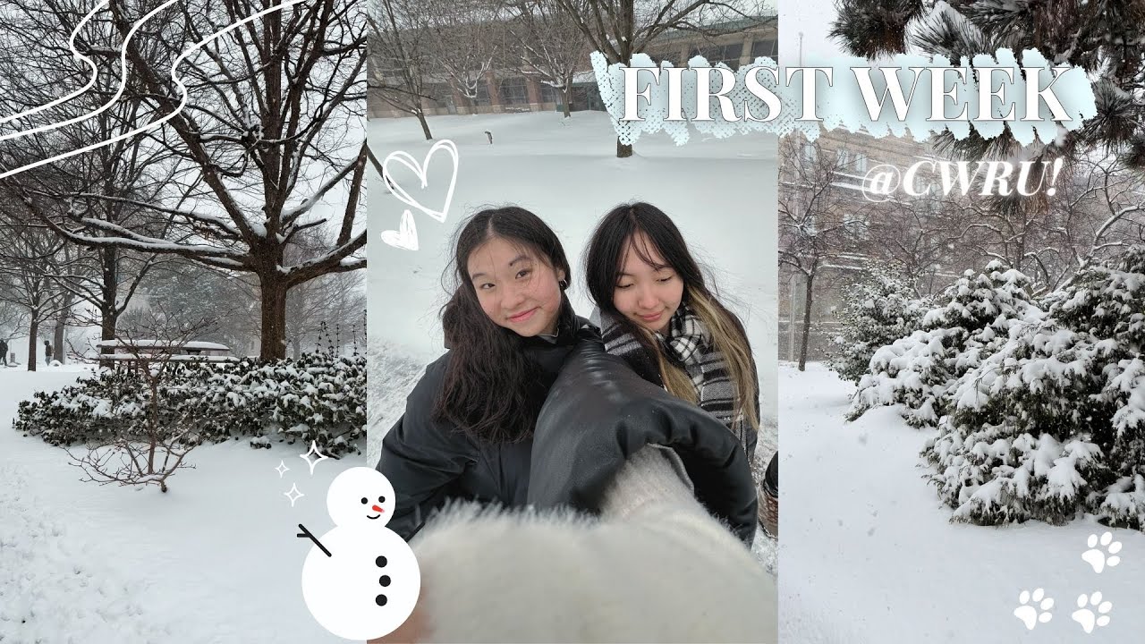 uni vlog: first week of spring sem // studying w friends, snow days, having fun, etc. - YouTube