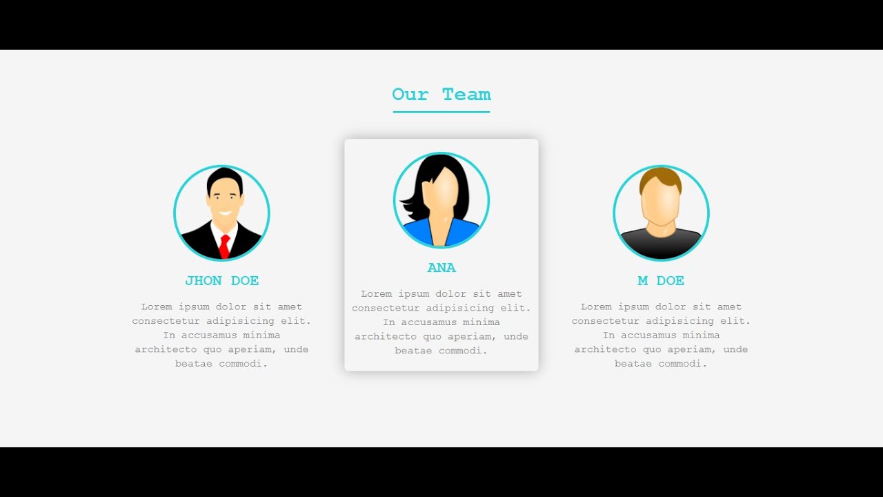 Responsive Our Team Page Html And Css Quick Tips And Tricks Youtube