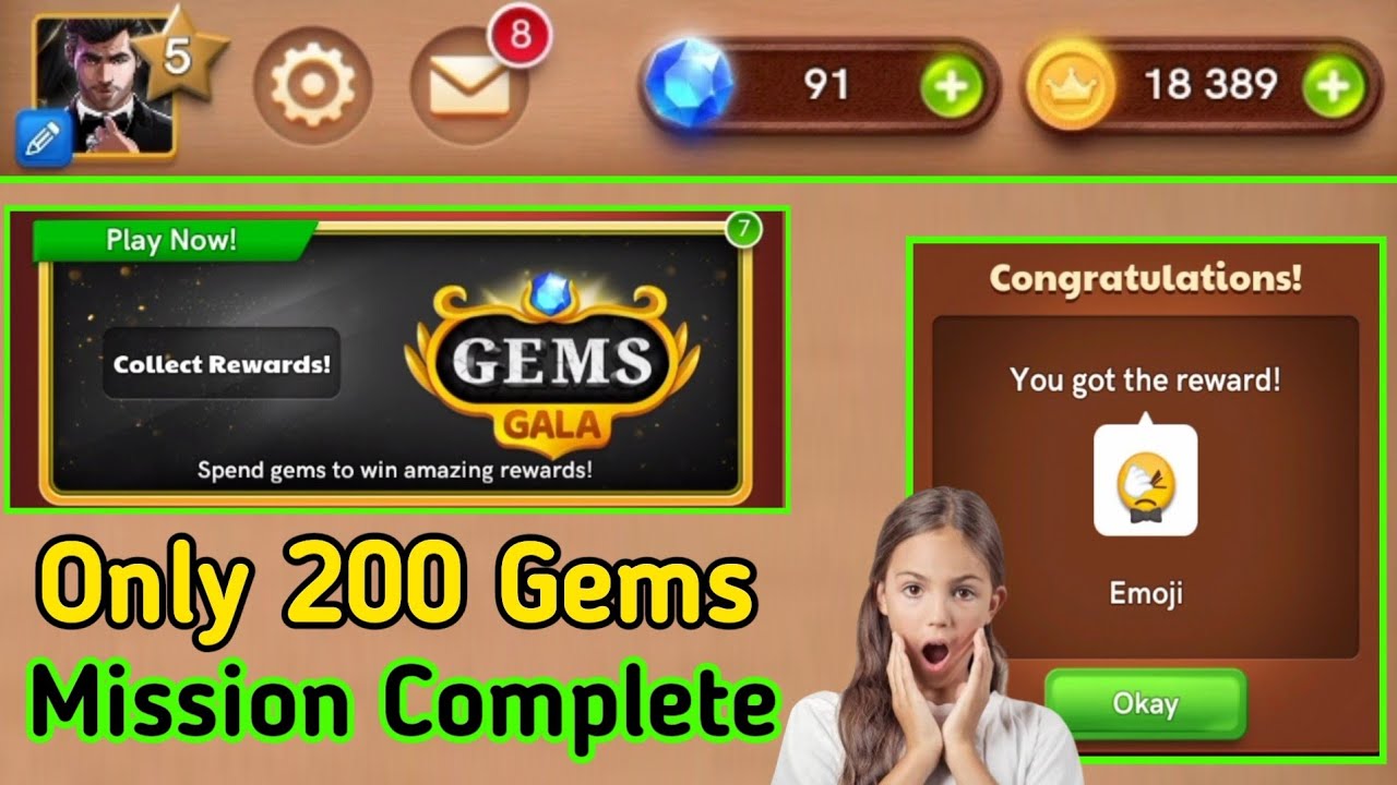 💥 Only 200 Gems Mission Complete Carrom Pool 💥 - YouTube