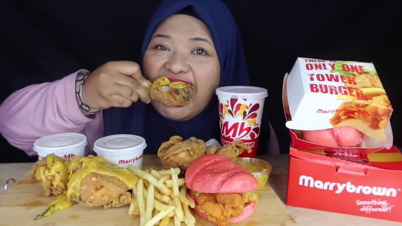 menu marrybrown ayam salted egg ! - YouTube