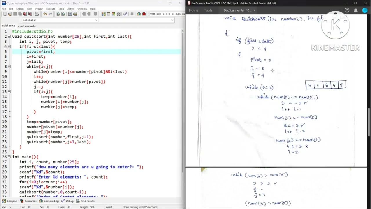 QUICK SORT USING DIVIDE AND CONQUER - YouTube
