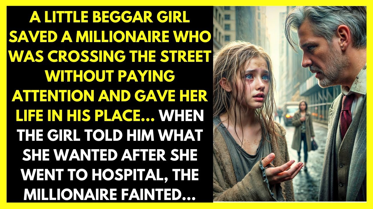 A LITTLE BEGGAR GIRL SAVED A MILLIONAIRE WHO WAS CROSSING THE STREET ...