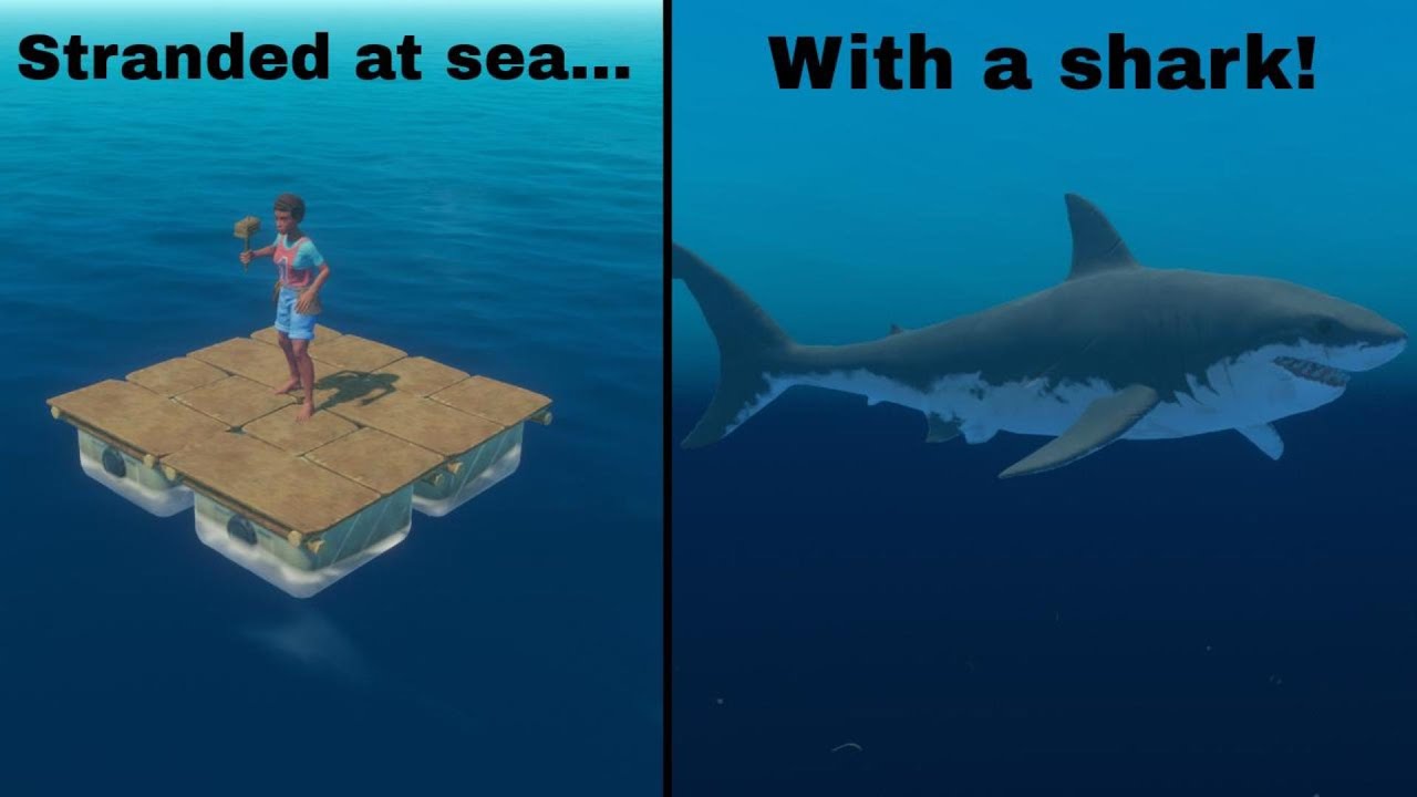 Stranded at sea with a Shark! - Raft ep 1 - YouTube