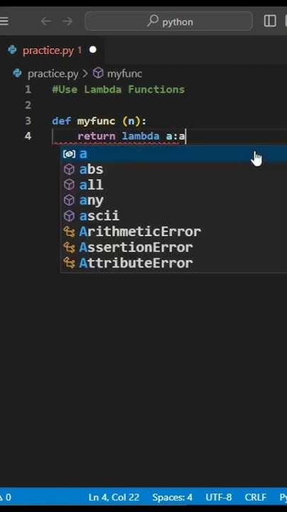 Use Lambda Functions Python Pythonprogramming Coding Pythoncoding Programming Code Youtube