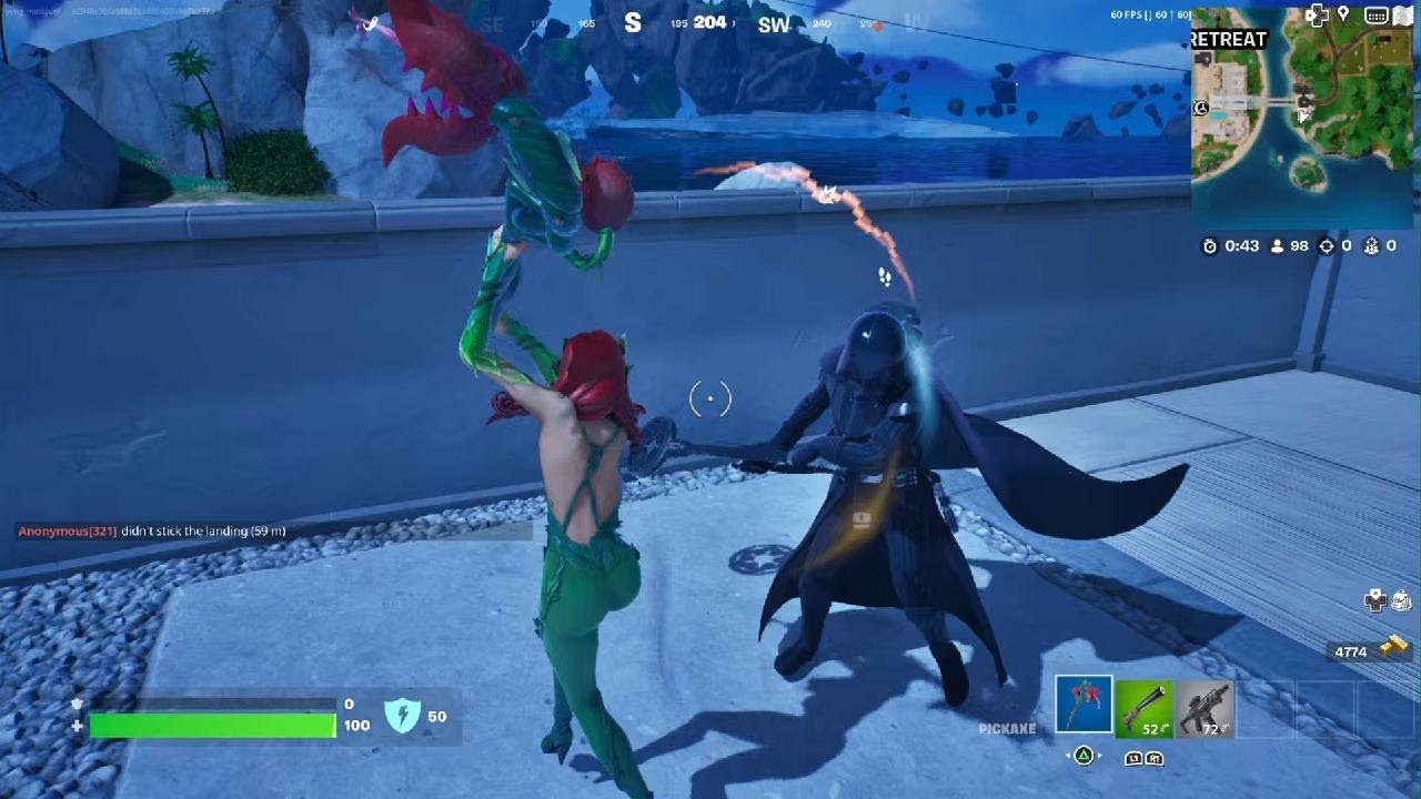 Poison Ivy VS Darth Vader in Fortnite !!! - YouTube