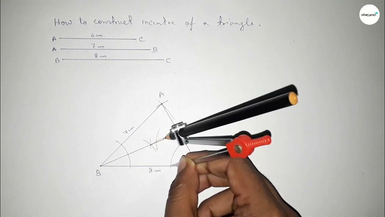 How to construct incentre of a triangle. shsirclasses. - YouTube