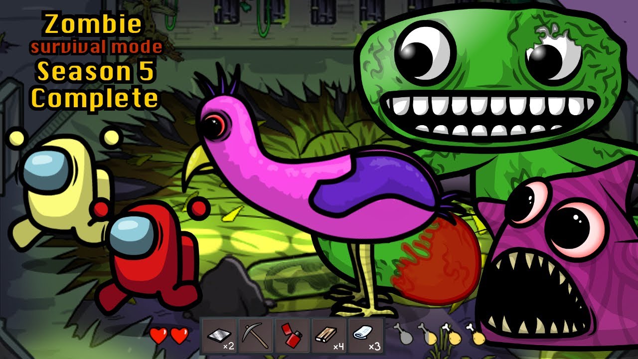 Season 5 Complete - Survival Mode 🛠 Garten of Banban Among Us Zombie ...