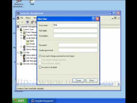 How to create a local user account in Windows XP- uCertify - YouTube