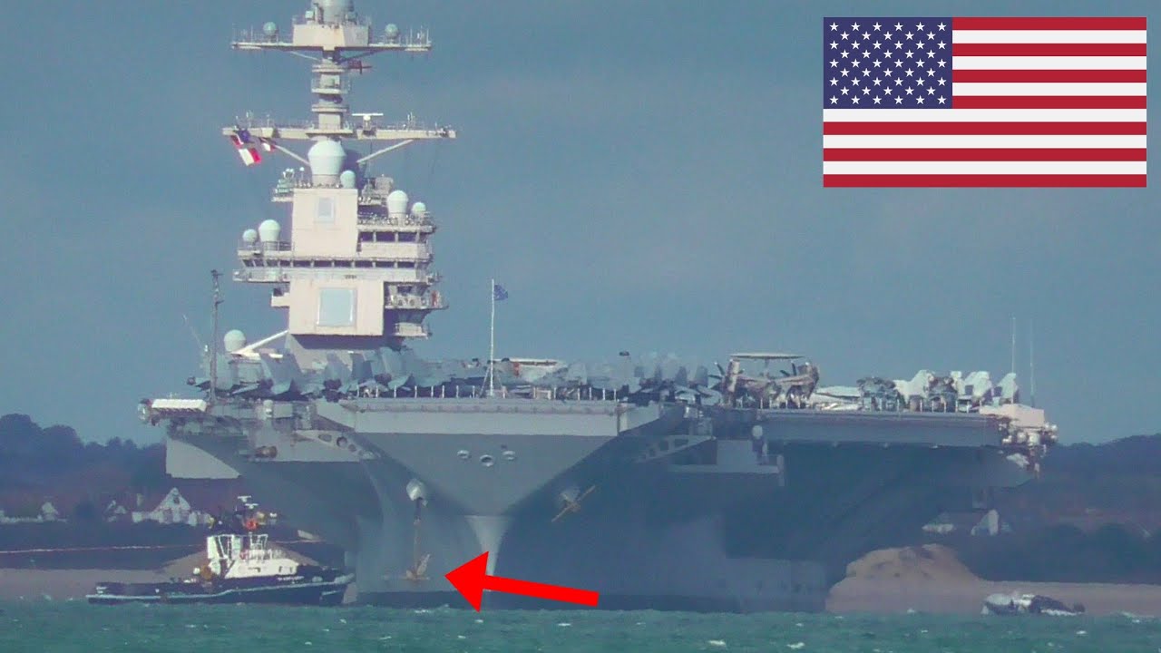 USS Gerald R Ford Raising Anchor and turning 180 FULL video 🇺🇸🇬🇧🇺🇸🇬🇧 ...