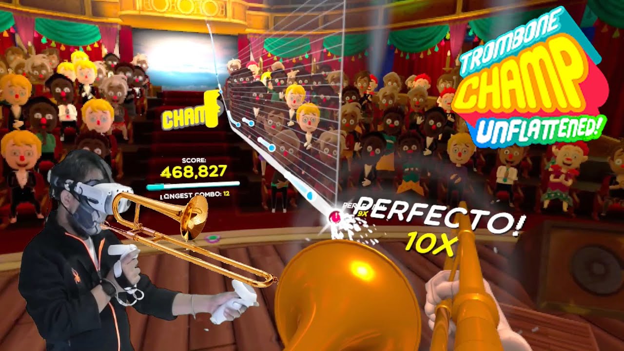 Main Tiup-Tiup Alat Musik | TROMBONE CHAMP: UNFLATTENED VR | Meta Quest ...