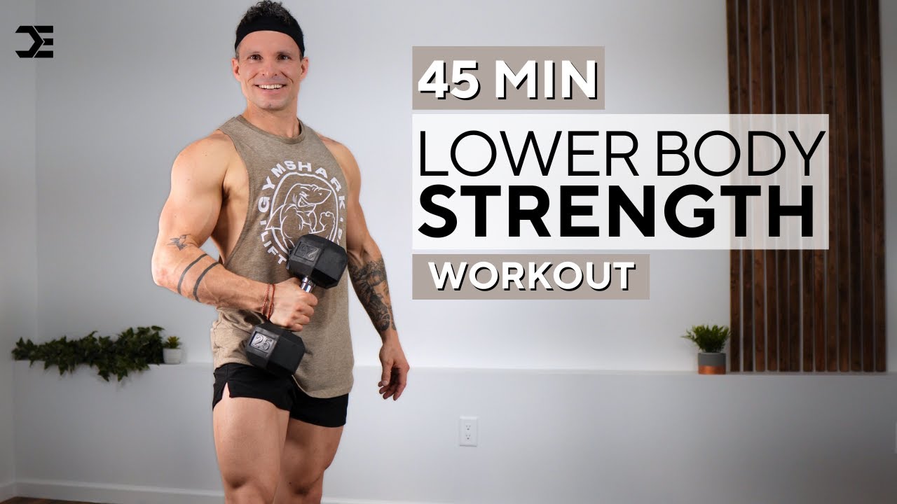 45 Min LOWER BODY DUMBBELL WORKOUT + CORE | Perfect Leg Workout + ABS ...