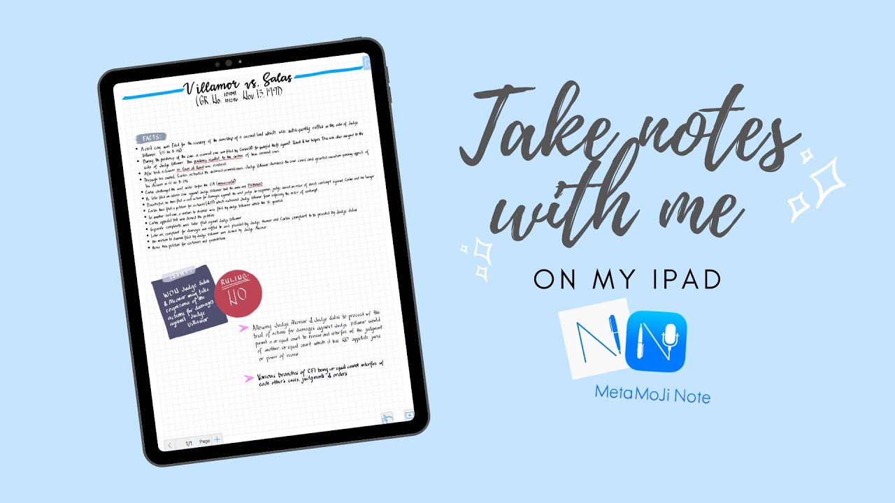 How I take notes on my iPad | Metamoji Note Lite - YouTube