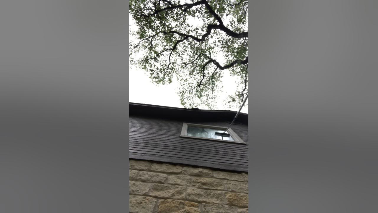 Window cleaning second story window without a ladder - YouTube