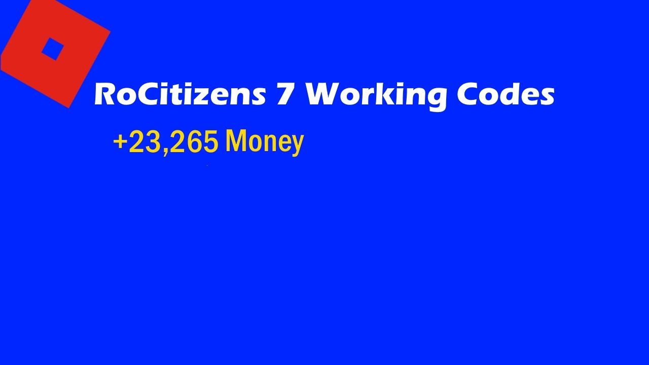 7 Working RoCitizens Codes!! {Roblox} - YouTube
