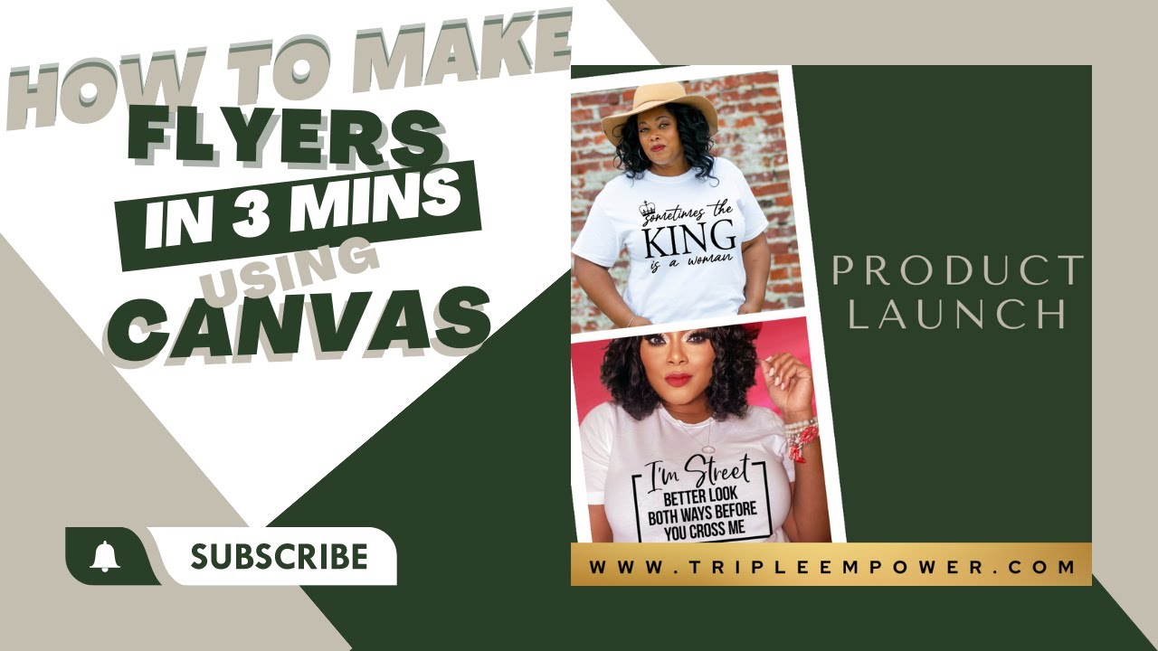 How To Create A Flyer In 3 Mins Using Canvas - YouTube