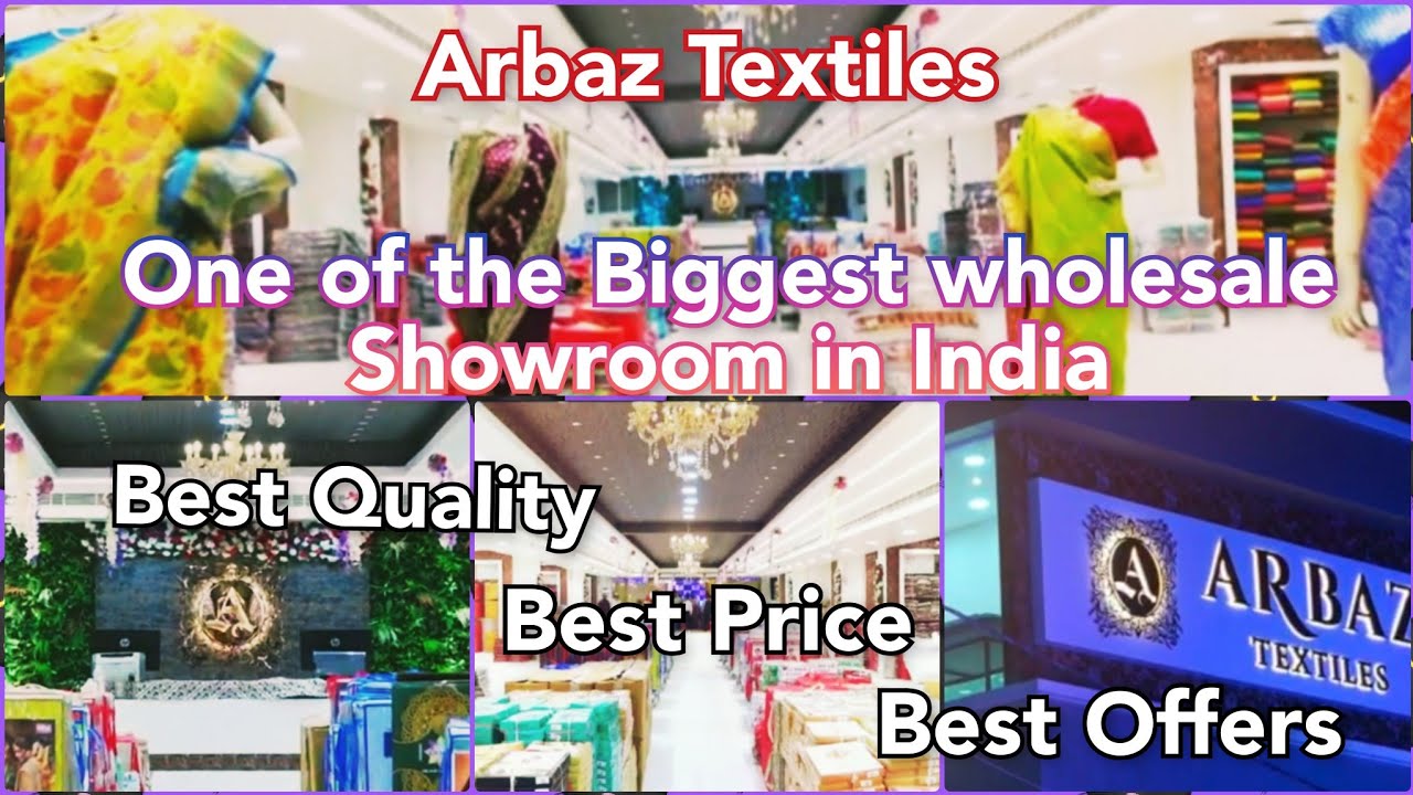 Arbaz Textiles New showroom Tour | Biggest Wholesale cloth store in ...